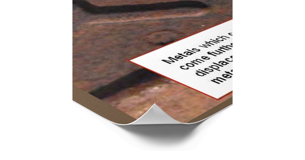 Science, Chemistry, Reactivity series Poster | Zazzle.co.uk