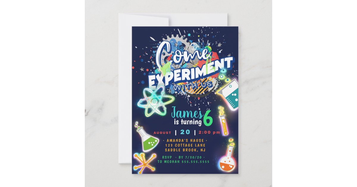 Science Experiment Invitation | Zazzle