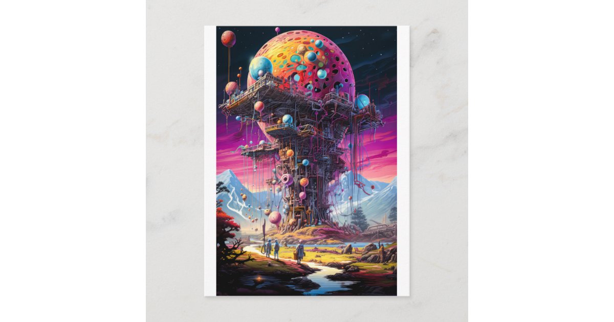 Science Fiction Scene Postcard | Zazzle