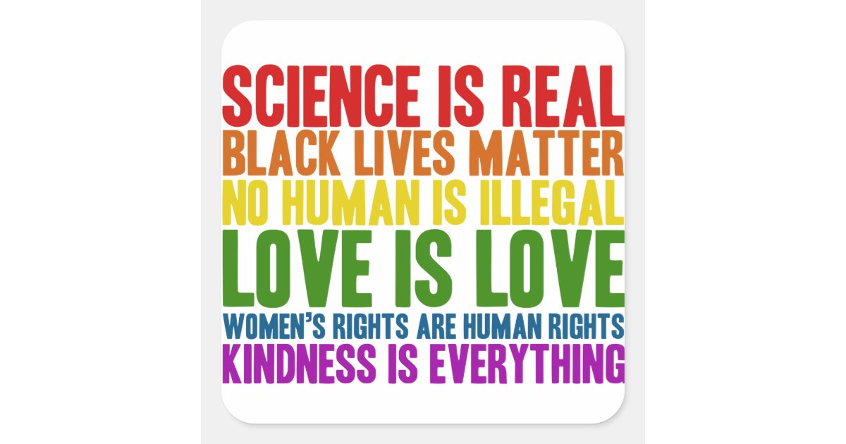 Science is Real Love is Love Stickers | Zazzle