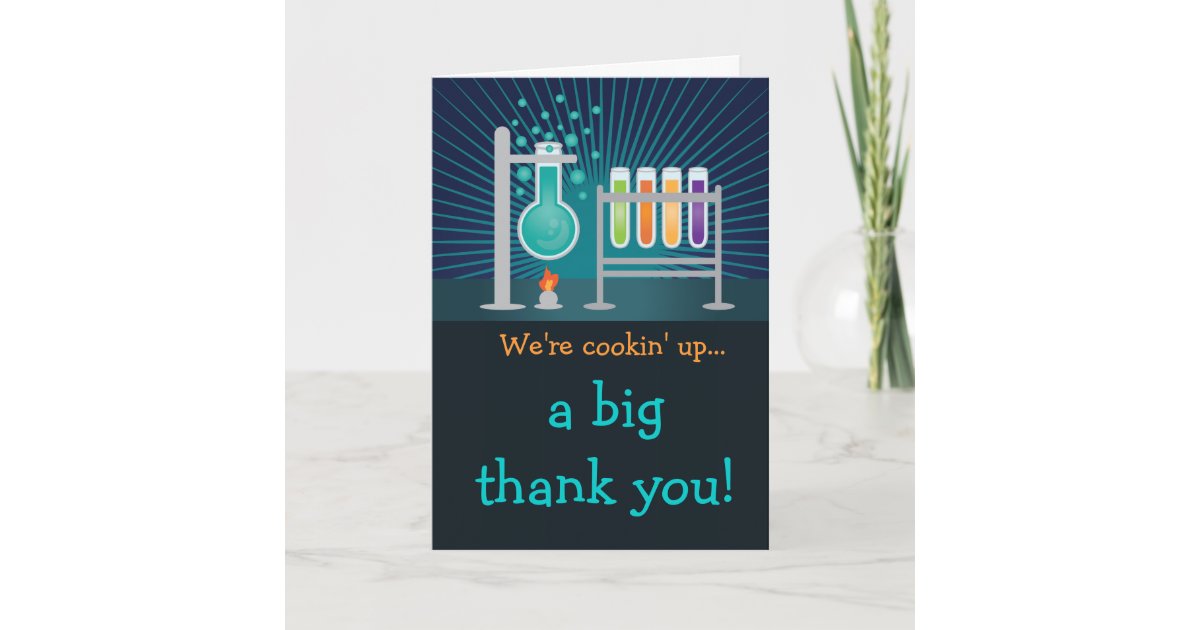Science Laboratory Birthday Thank You Postcard | Zazzle.co.uk