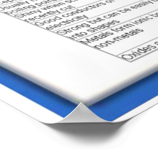 Science, Metals and non-metals Poster | Zazzle