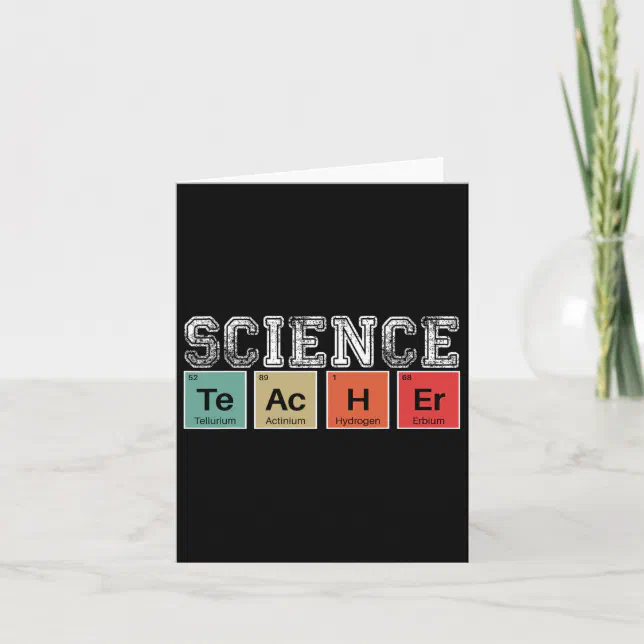 Science Teacher Periodic Table Byck To School Teac Card | Zazzle
