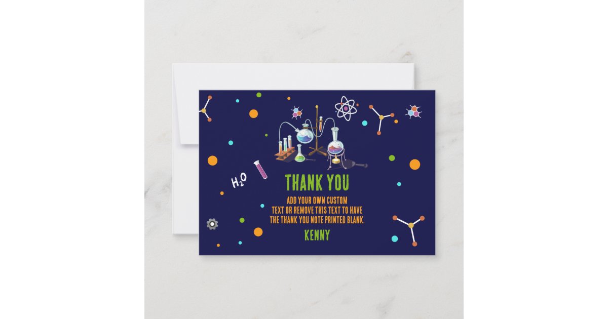 Science Themed thank you card | Zazzle