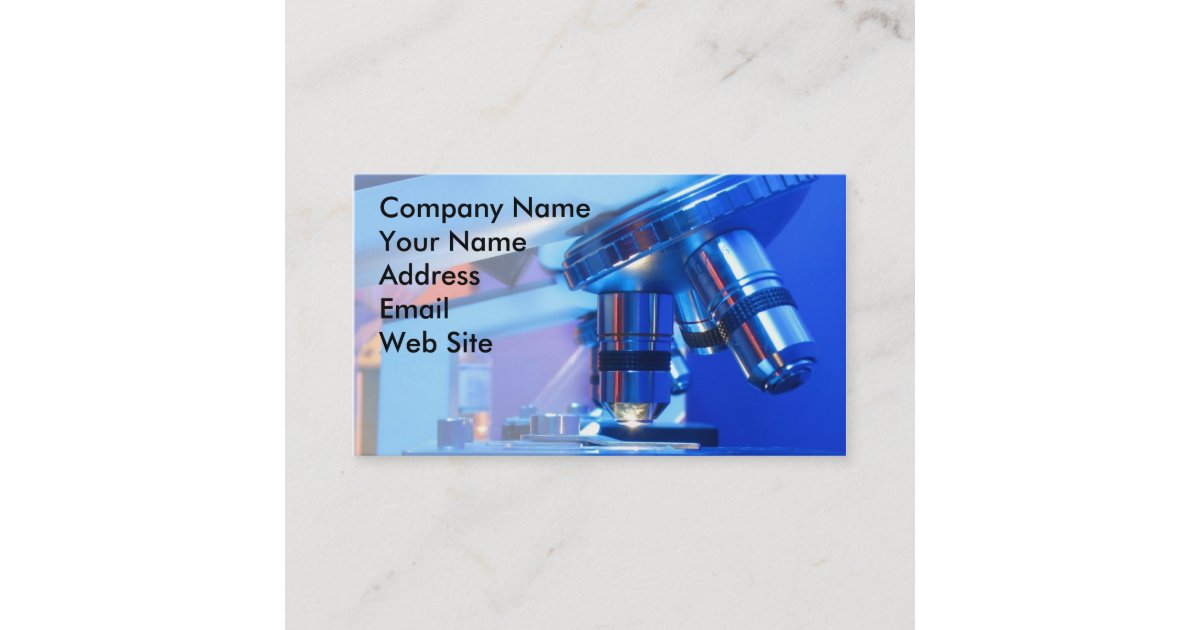 Scientific Microscope Business Card | Zazzle