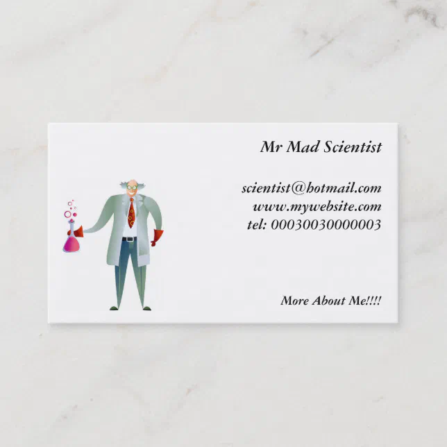 Scientist Business Card | Zazzle