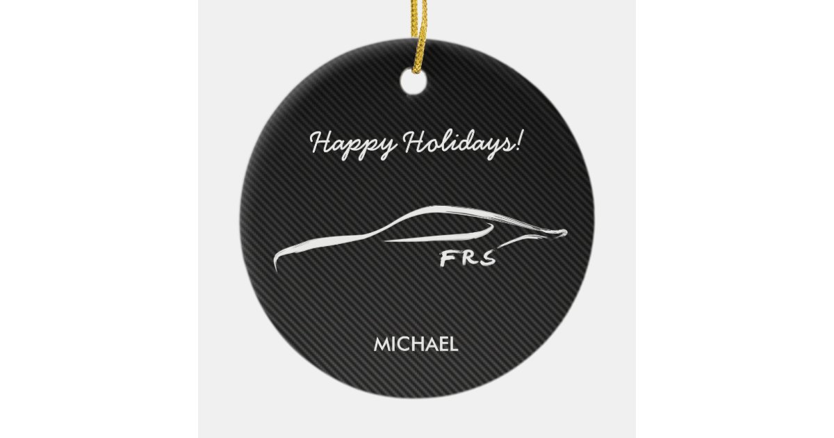 Scion FR-S White Silhouette logo w/ faux carbon Ceramic Tree Decoration ...