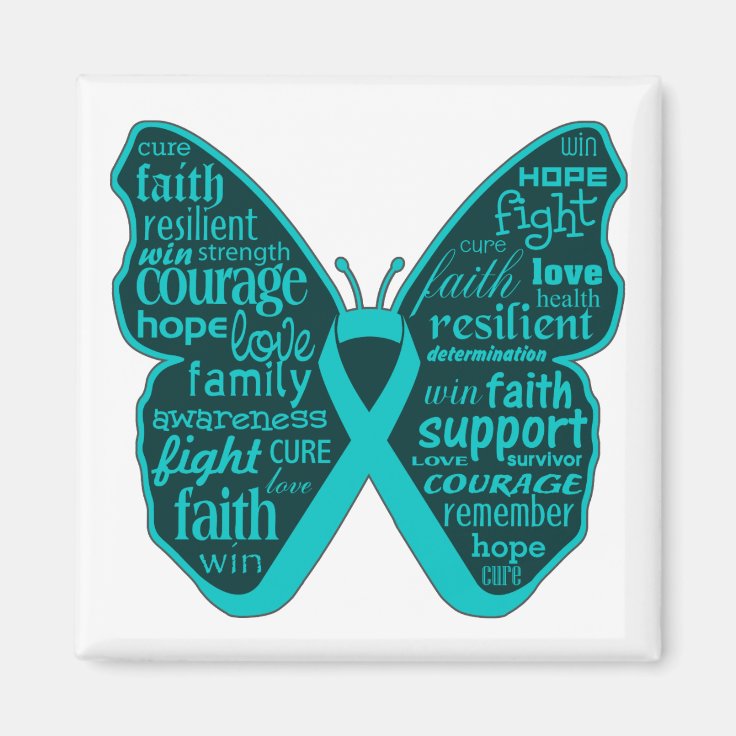 Scleroderma Awareness Butterfly Ribbon Magnet | Zazzle