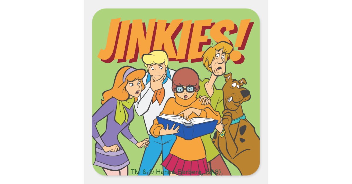 Scooby-Doo and the Gang Investigate Book Square Sticker | Zazzle