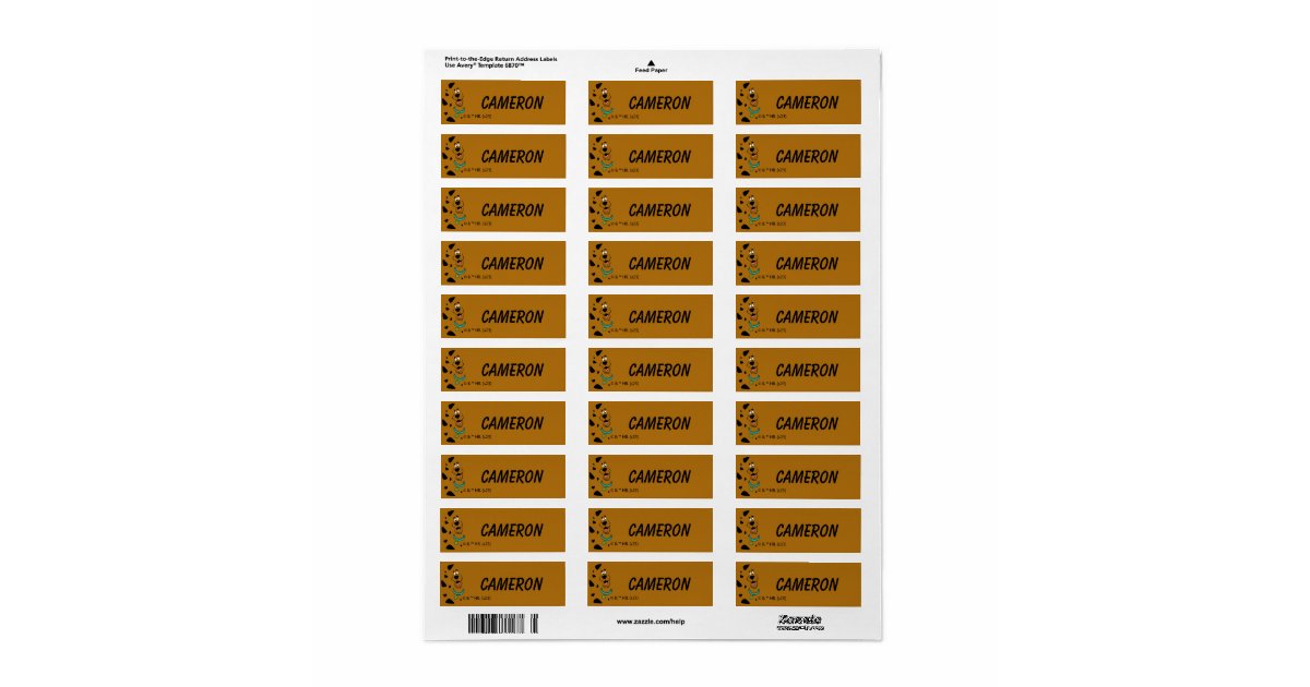 Scooby-Doo Camouflage Kids' Labels | Zazzle