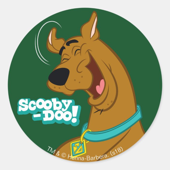 Scooby-Doo Laughing Classic Round Sticker | Zazzle.co.uk