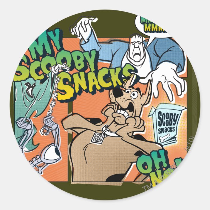 Scooby-Doo "My Scooby Snacks" Classic Round Sticker | Zazzle.co.uk