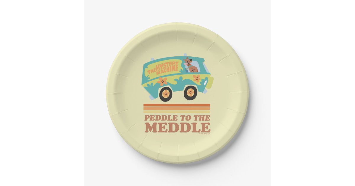 Scooby-Doo Mystery Machine "Peddle to the Meddle" Paper Plate | Zazzle
