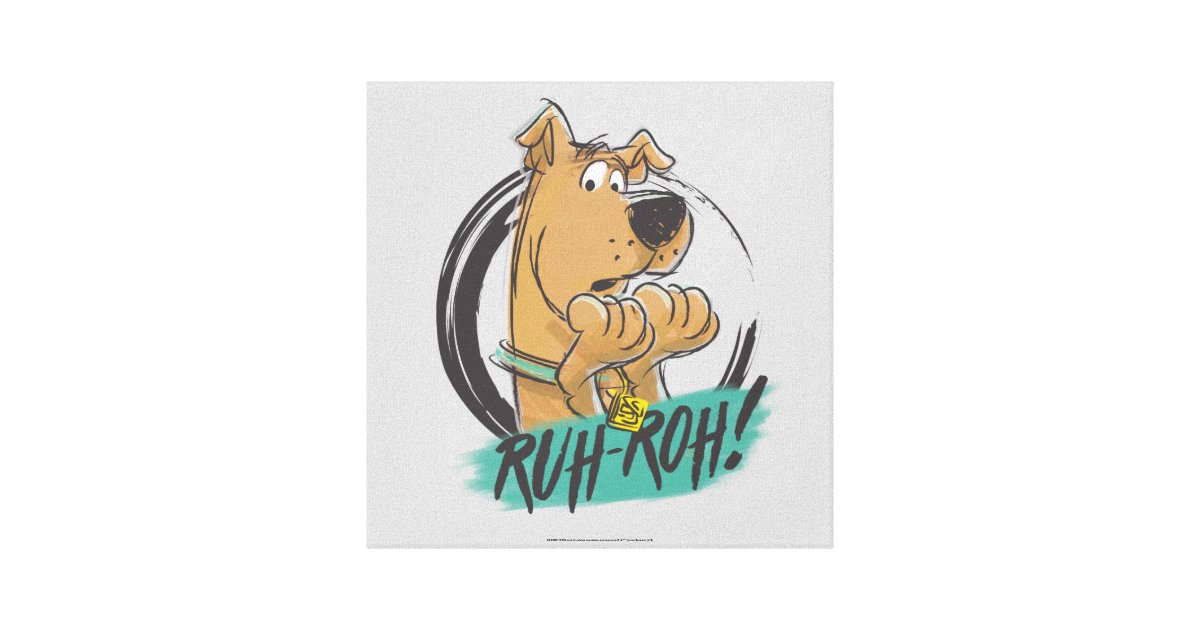 Scooby-Doo "Ruh Roh!" Marker Sketch Canvas Print | Zazzle