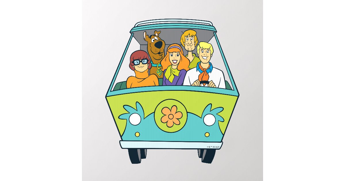 Scooby-Doo & The Gang Mystery Machine Wall Decal | Zazzle