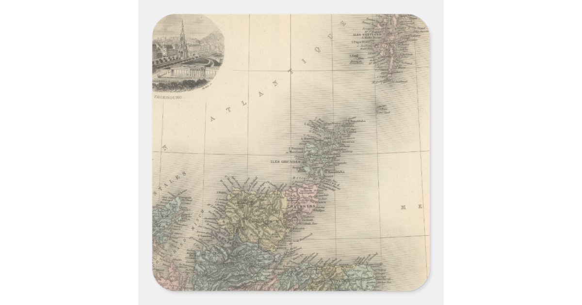 Scotland 4 square sticker | Zazzle