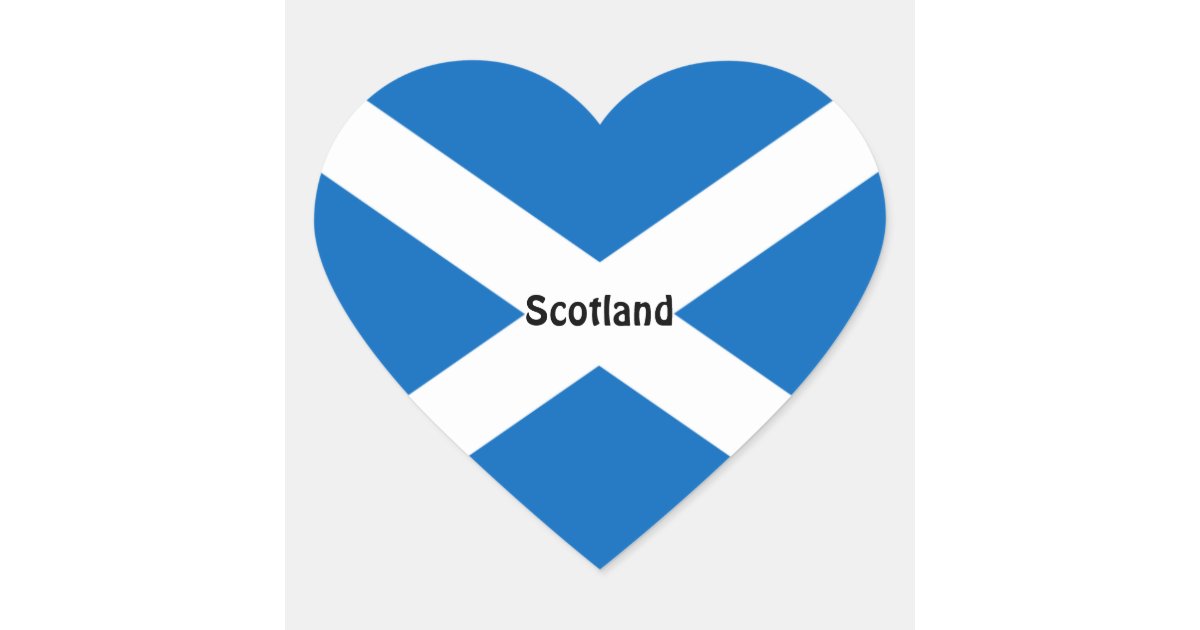 Scotland - Flag of Scotland Heart Sticker | Zazzle