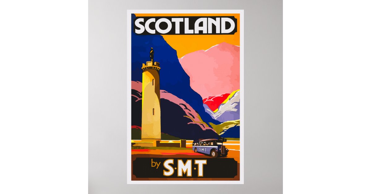 Scotland Vintage Travel Poster | Zazzle