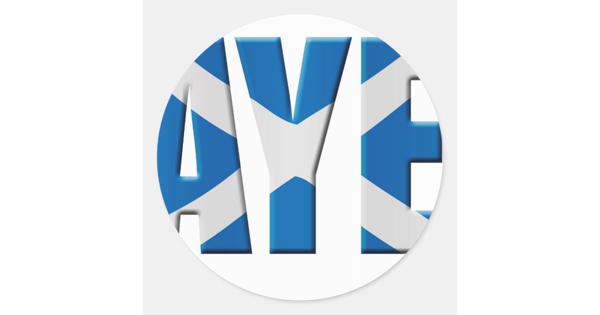 Scottish Aye Classic Round Sticker | Zazzle