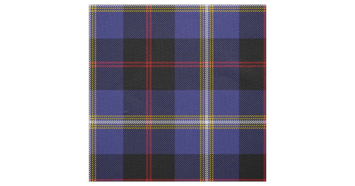 Scottish Clan Hill Tartan Plaid Fabric | Zazzle