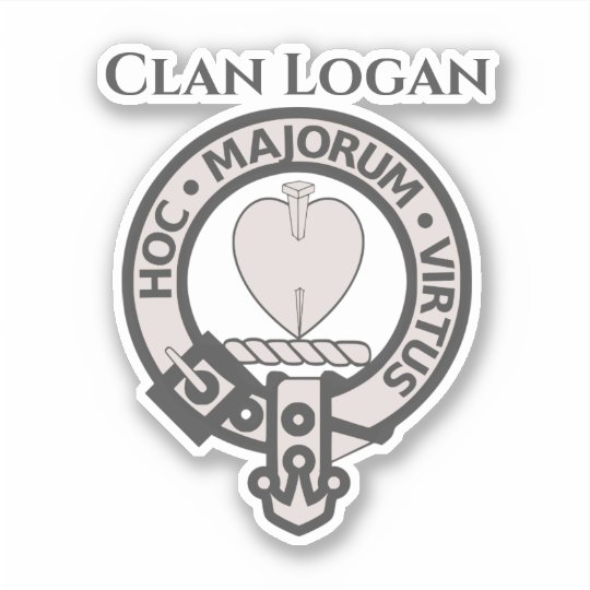 Scottish Clan Logan Crest Badge Sticker | Zazzle.co.uk