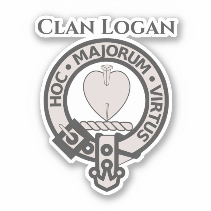 Scottish Clan Logan Crest Badge Sticker | Zazzle