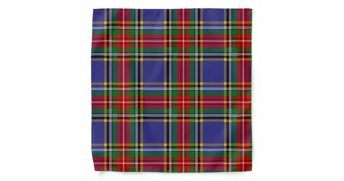 Scottish Clan MacBeth Tartan Plaid Bandana | Zazzle