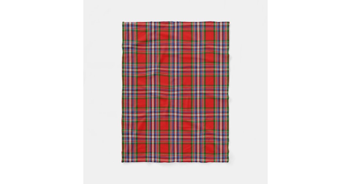 Scottish Clan MacFarlane Red Tartan Plaid Fleece Blanket | Zazzle
