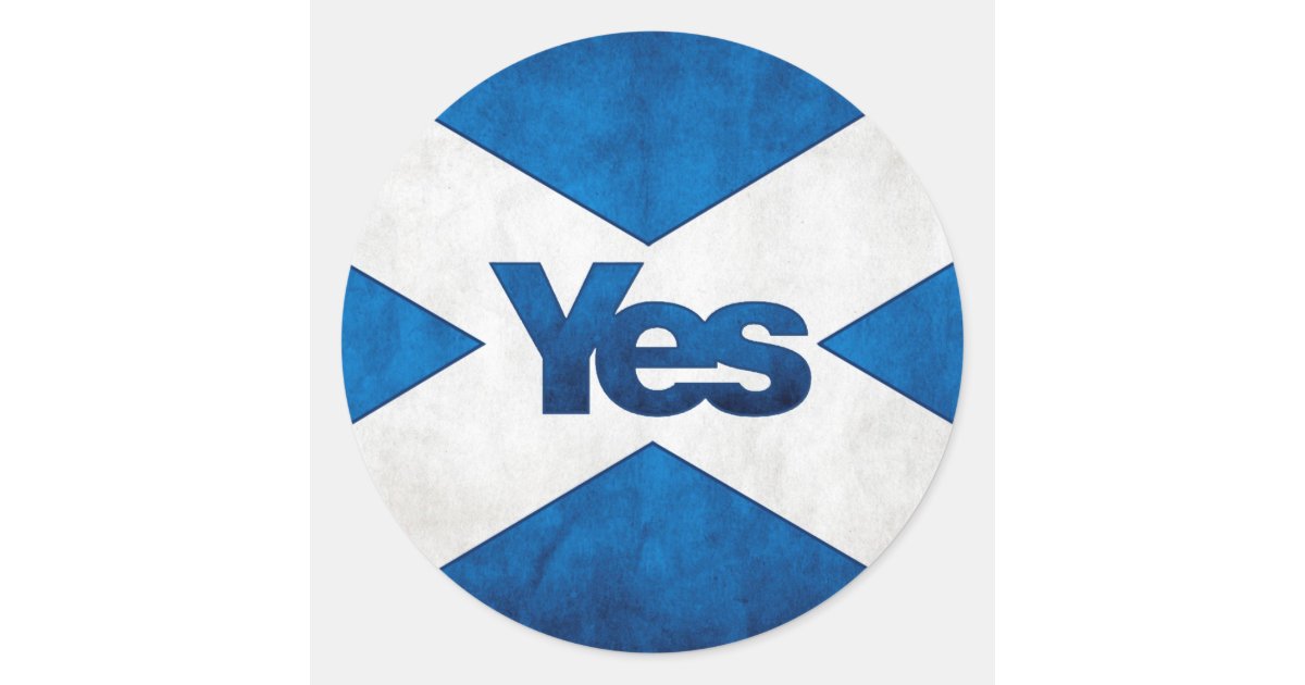Scottish Independence - Saltire Yes Sticker | Zazzle