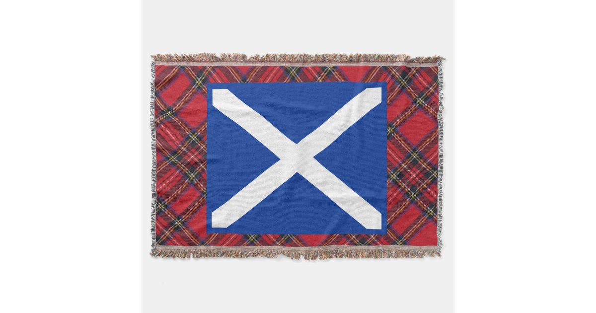 Scottish Saltire Flag of Scotland Throw Blanket | Zazzle