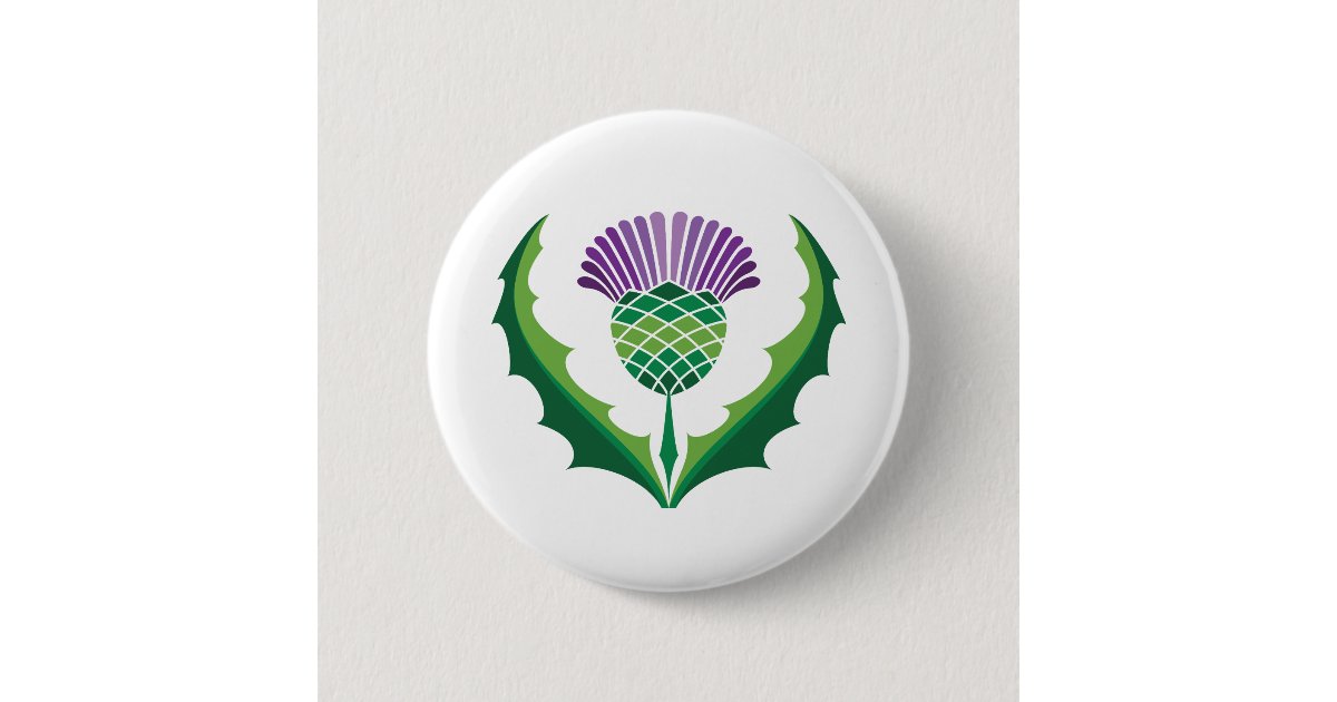 Scottish Thistle Button | Zazzle