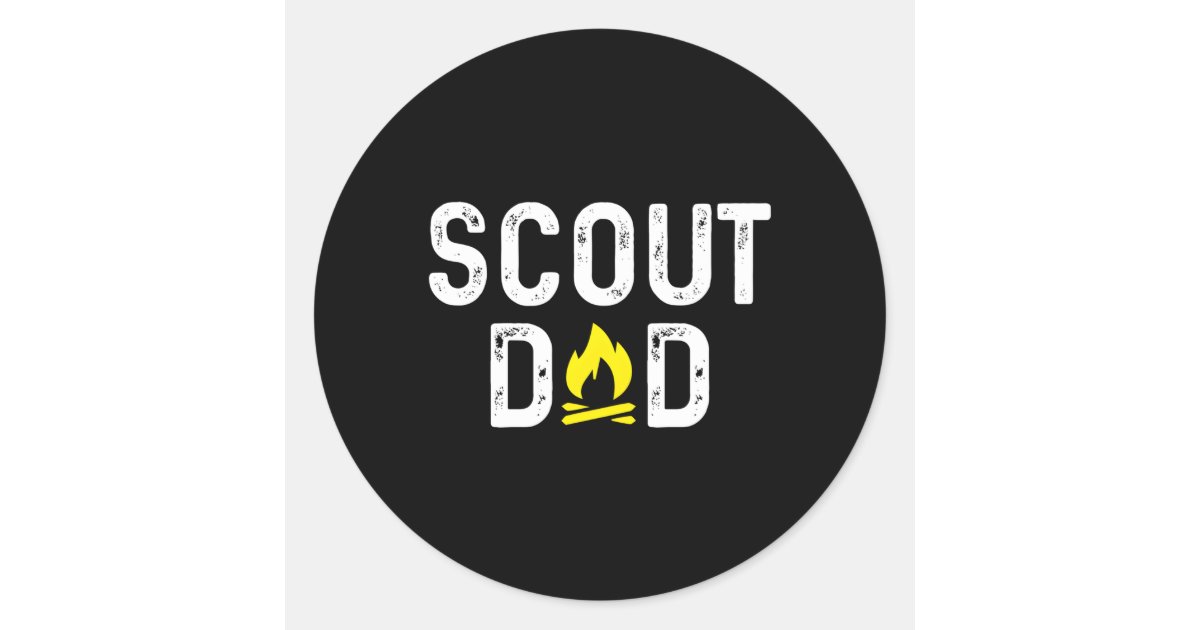 Scouting Dad Scout Dad Father Scout Classic Round Sticker | Zazzle