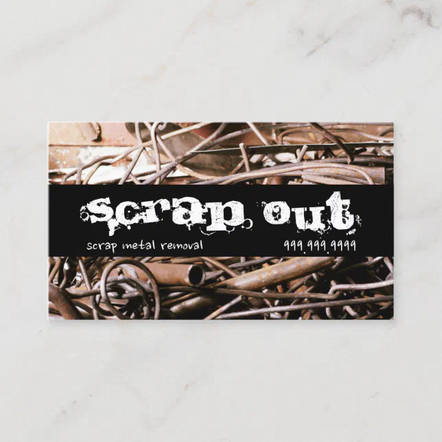 Scrap Metal Removal Recycling Junk Business Card | Zazzle