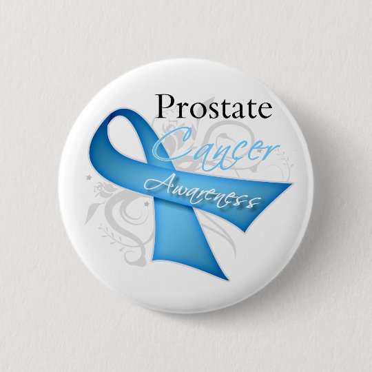 Scroll Ribbon Prostate Cancer Awareness 6 Cm Round Badge | Zazzle.co.uk