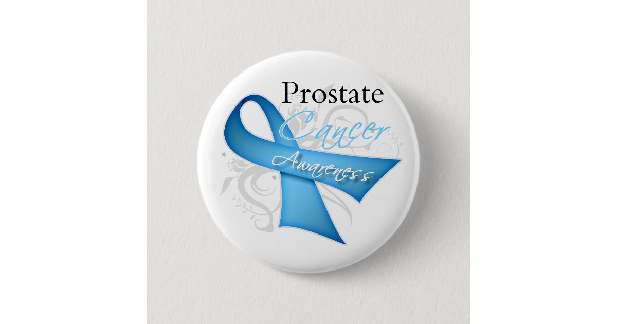 Scroll Ribbon Prostate Cancer Awareness 6 Cm Round Badge | Zazzle
