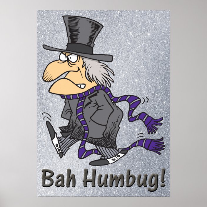 Scrooge & Bah Humbug Poster | Zazzle.co.uk
