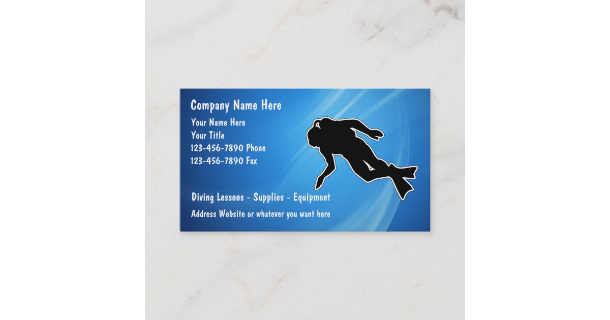 Scuba Diving Business Cards | Zazzle