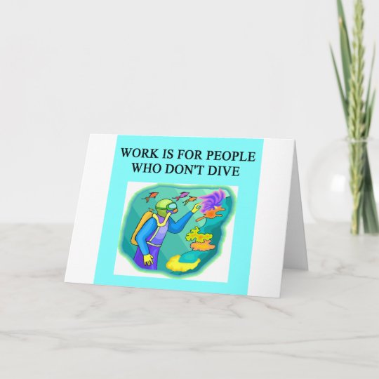 scuba diving design card | Zazzle.co.uk