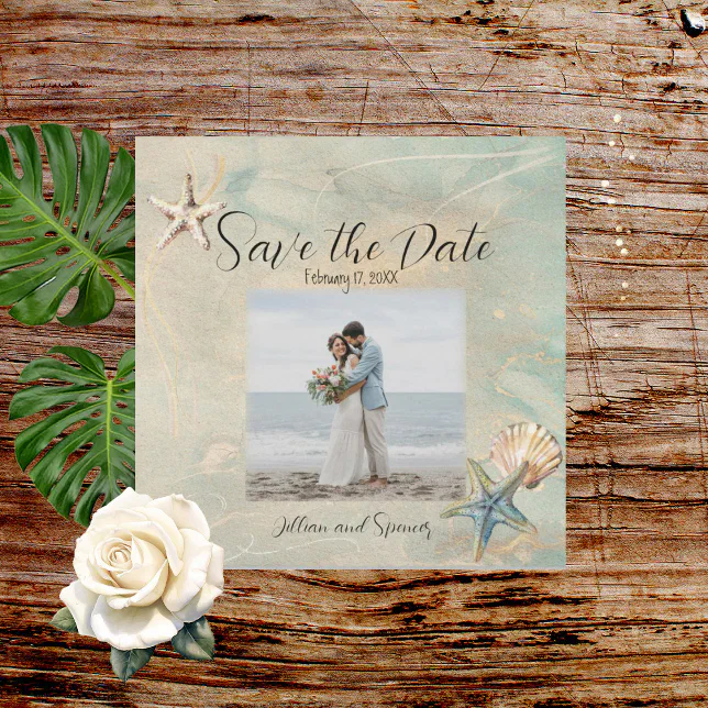 Sea Breeze Wedding Save the Date Card | Zazzle