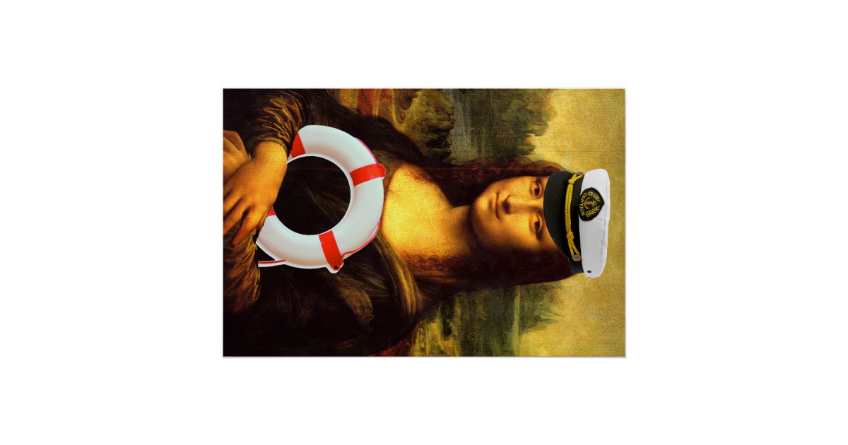 Sea Captain Mona Lisa Poster | Zazzle