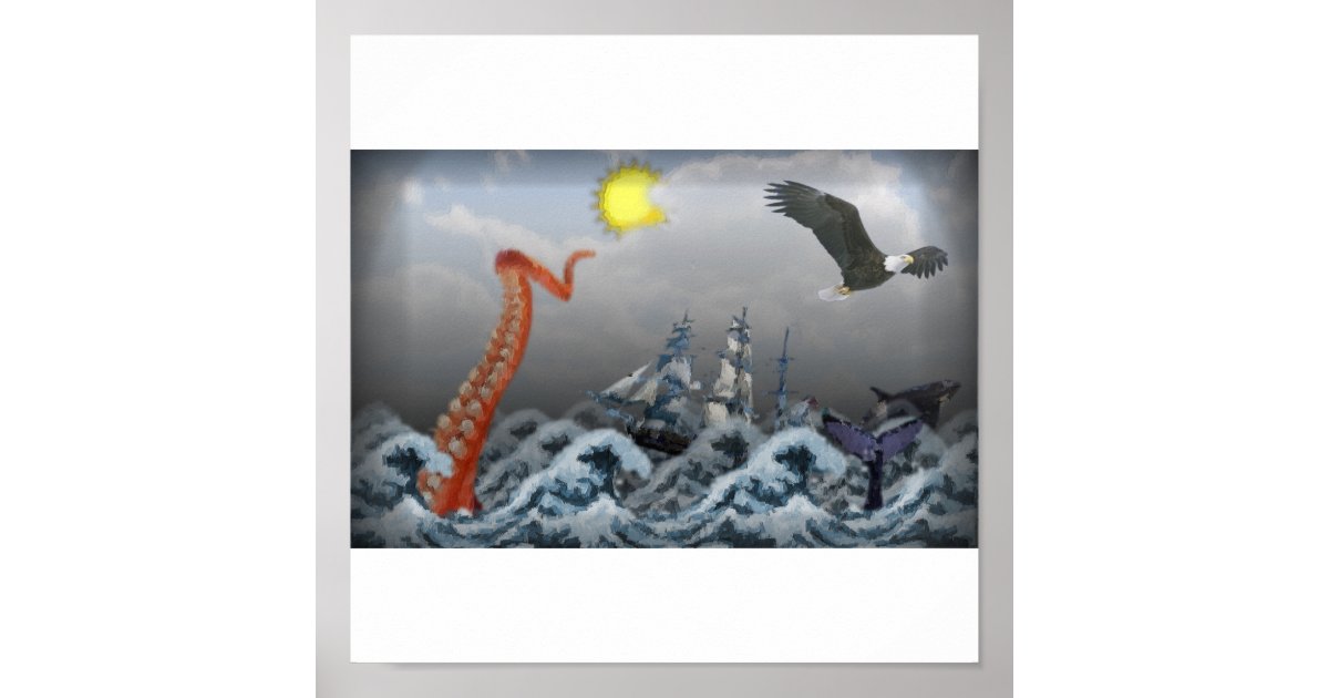 Sea Monster Poster | Zazzle