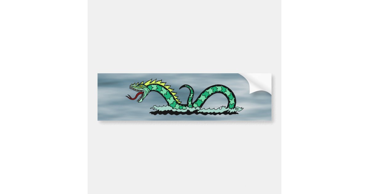 Sea Serpent Bumper Sticker | Zazzle