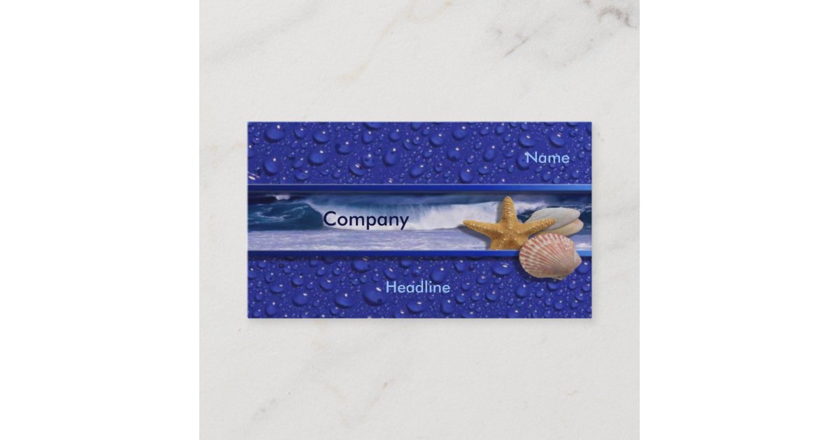 Sea Shells Business Card | Zazzle