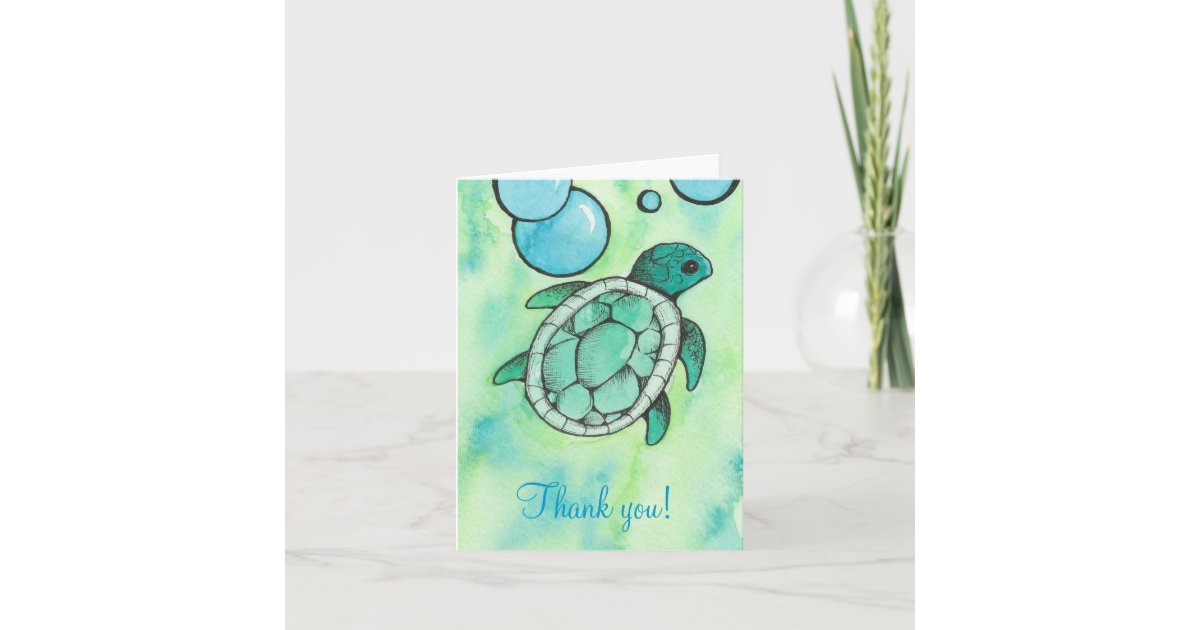 Sea Turtle Thank You Notes | Zazzle