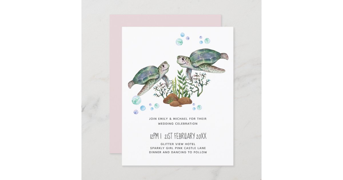 Sea Turtles Beach Wedding | Zazzle