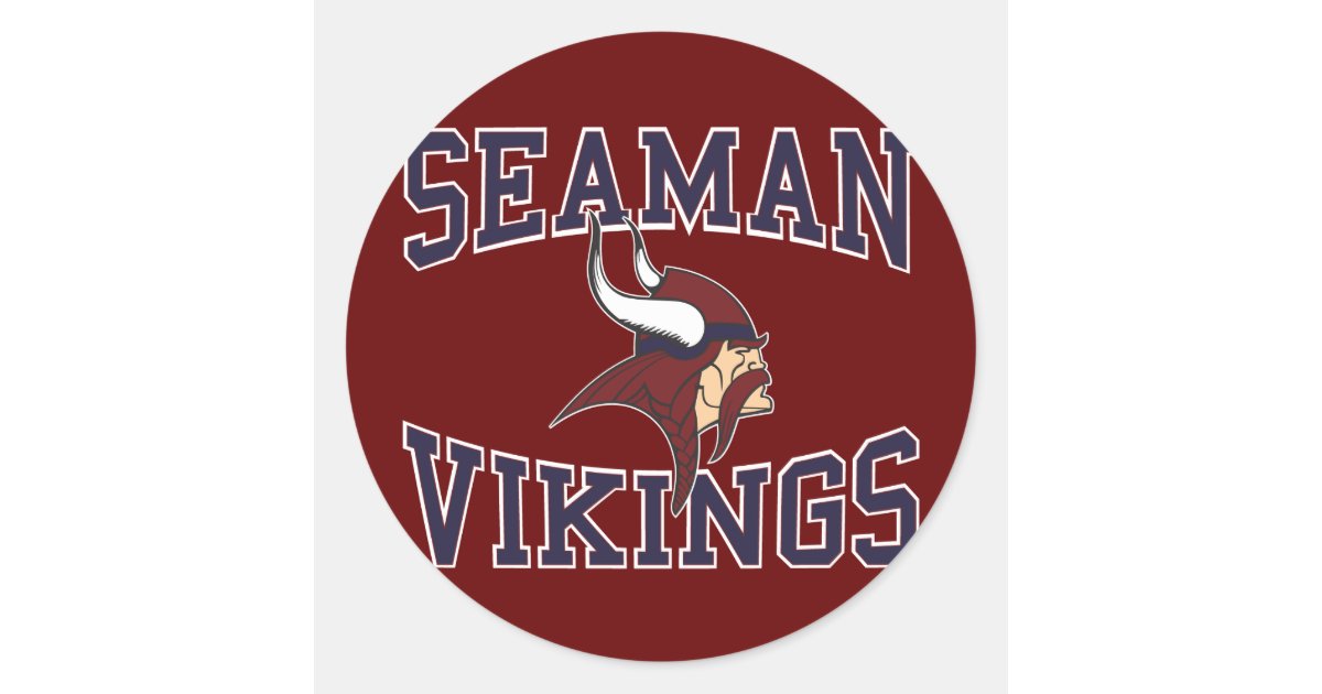 Seaman Vikings Classic Round Sticker | Zazzle