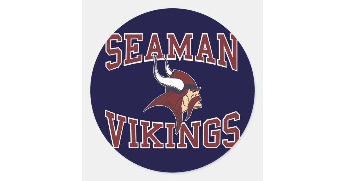 Seaman Vikings Classic Round Sticker | Zazzle