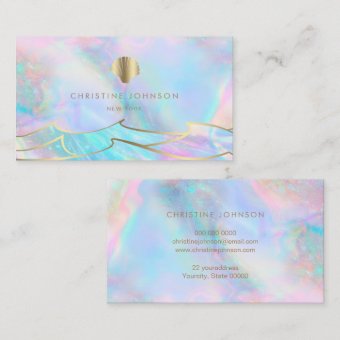 seashell logo design business card | Zazzle