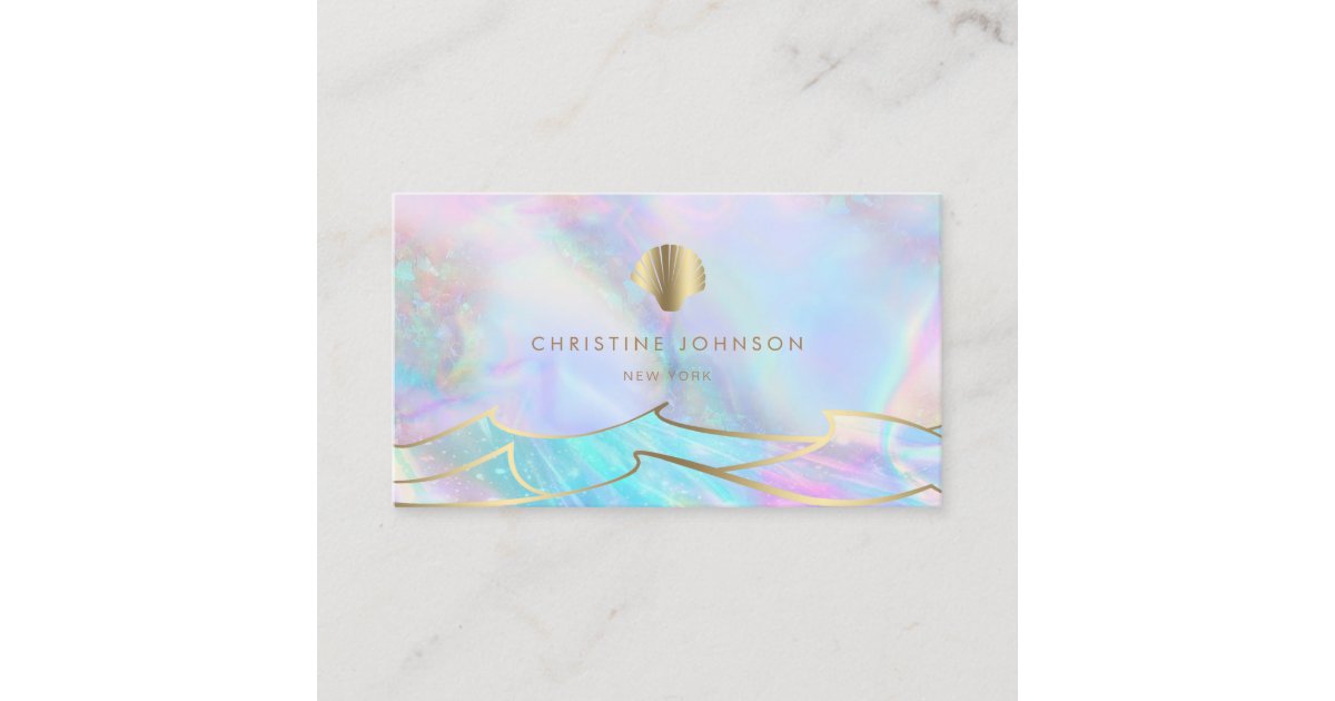 seashell logo design business card | Zazzle