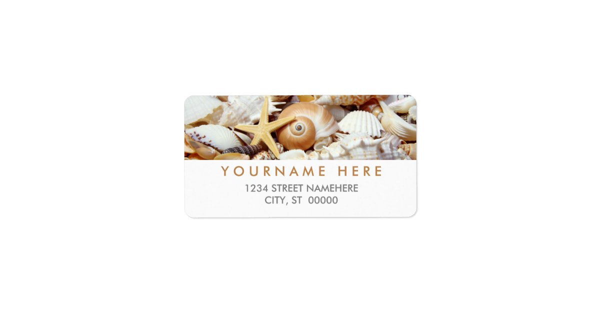Seashells Labels | Zazzle